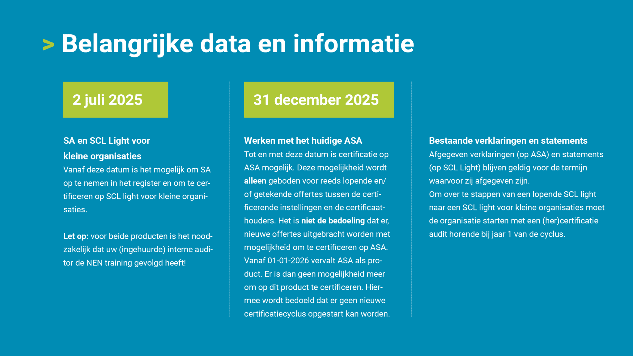 Vernieuwde producten per 1 juni 2025 - Safety Culture Ladder